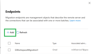 How to create Migration Endpoints in Office 365 Exchange Online?