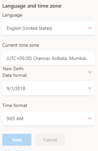 How to Change your display language & time zone in Office 365?