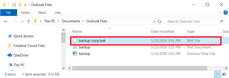 Easily restore bak file in Outlook without losing data (for Free)