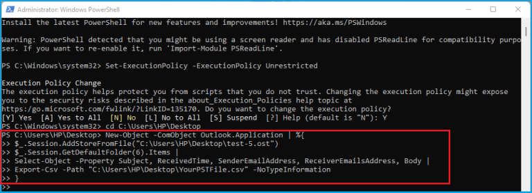 How to Convert OST to PST Free Using PowerShell Commands | MailsDaddy ...
