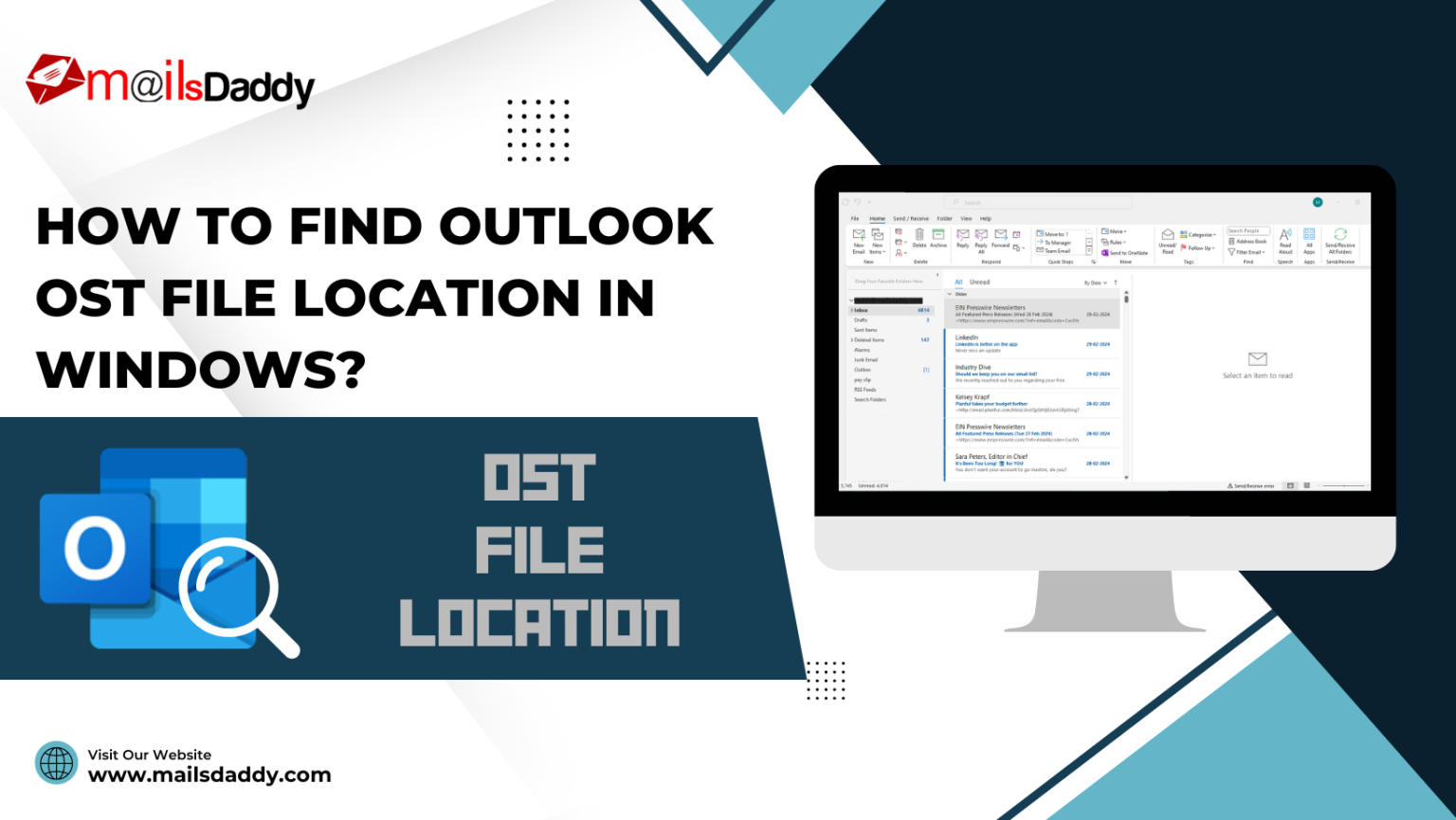 How to Find Outlook OST File Location in Windows? | MailsDaddy Official ...