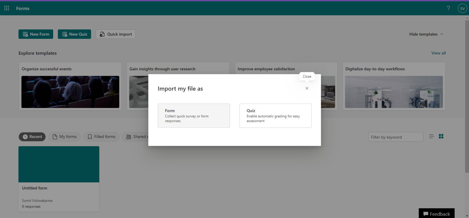How to Change Google forms to Microsoft forms?