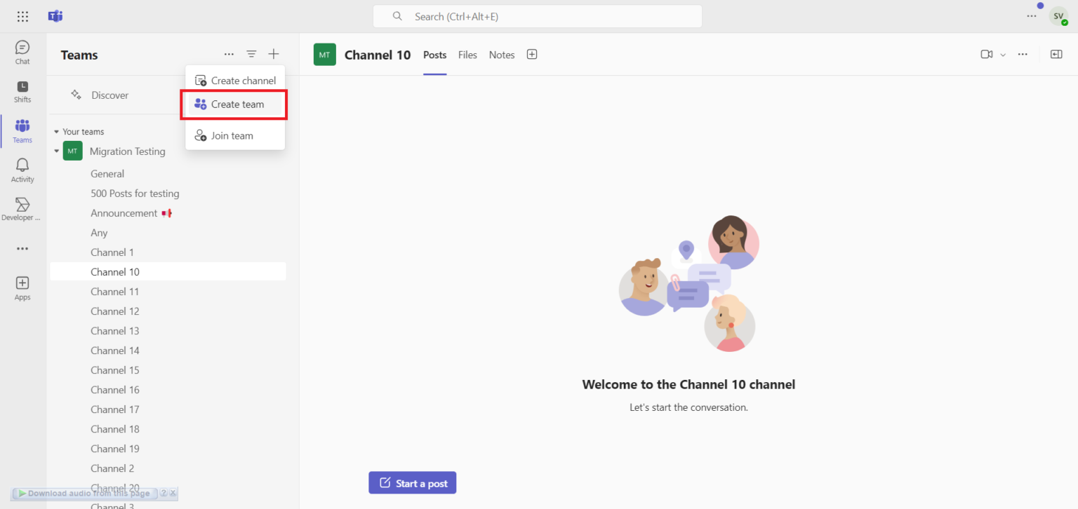 Manually Create an Org-wide Team in Microsoft Teams