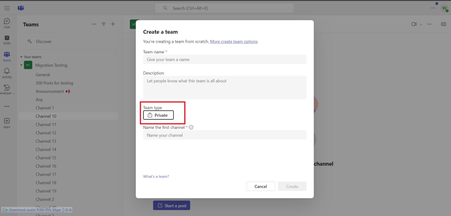 Manually Create an Org-wide Team in Microsoft Teams