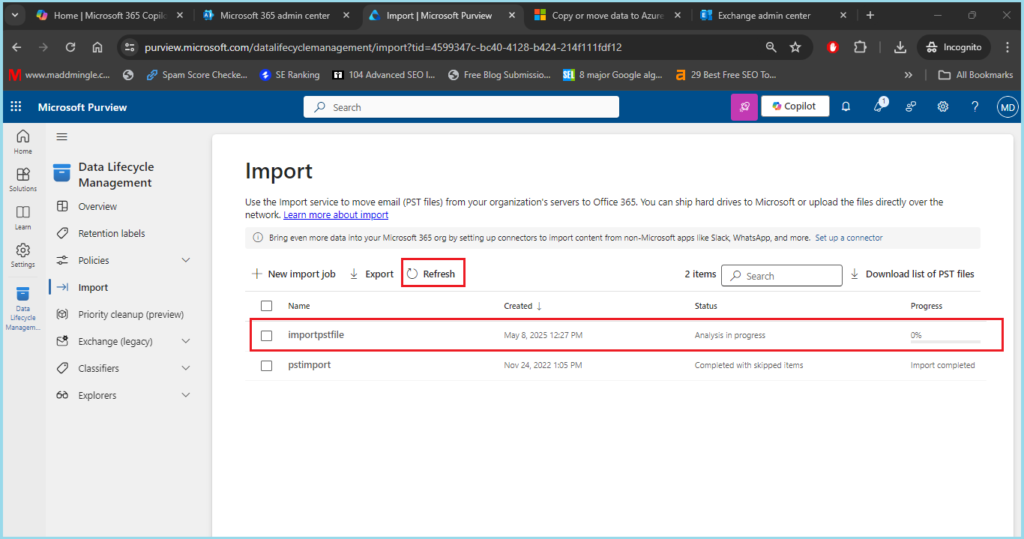 Import PST to Microsoft 365 For Free - Network Upload Method ...