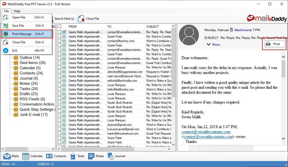 Free PST Viewer Tool — Open & Read PST File without Outlook