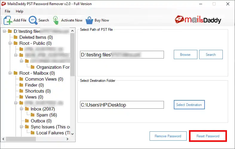 PST Password Recovery Tool to Remove & Reset Outlook Passwords